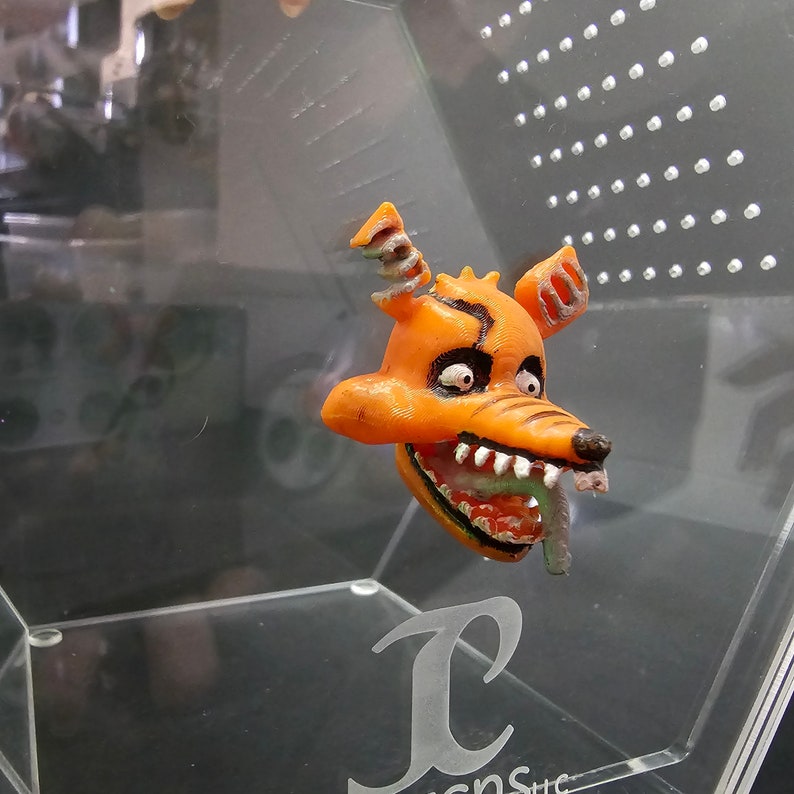 3D Printed FNAF Inspired Foxy Mask Magnetic Jumping Spider Hide - Etsy