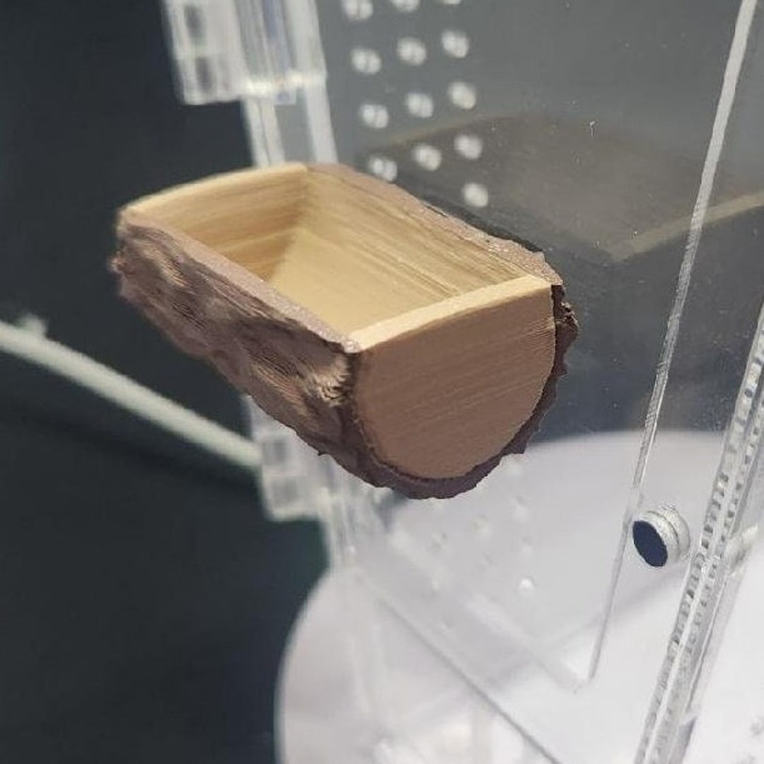 3D Printed Magnetic Log Feeder Platform Jumping Spider Enclosure, Hide ...