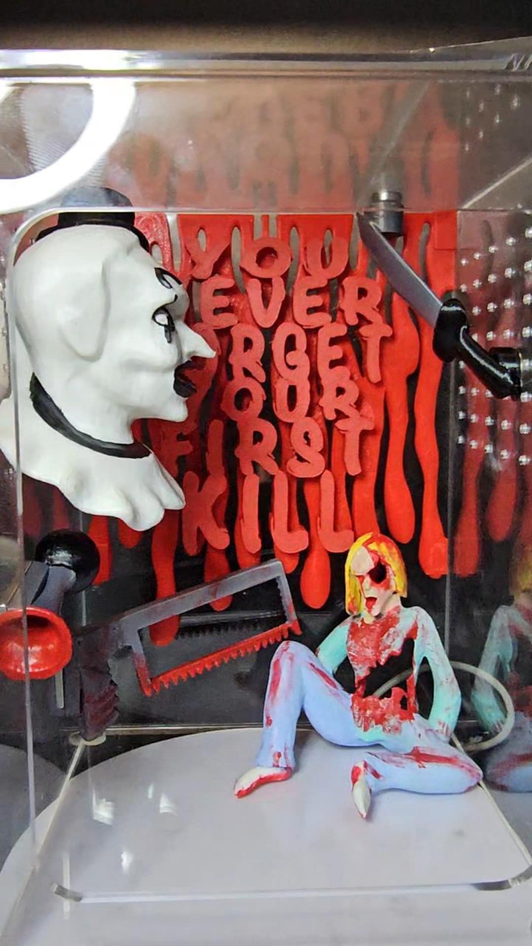 3D Printed and Handpainted "terrifier" Jumping Spider Enclosure Decor ...