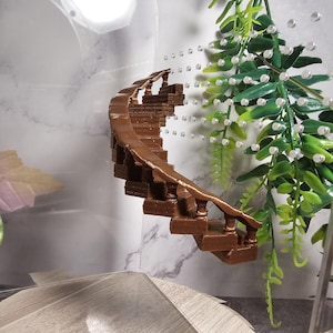 3D Printed Spiral Stone Staircase Jumping Spider Hide Terrarium Decor ...