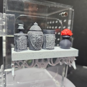 3D Printed Magnetic Sally Potion Shelf With Rose Jumping Spider ...