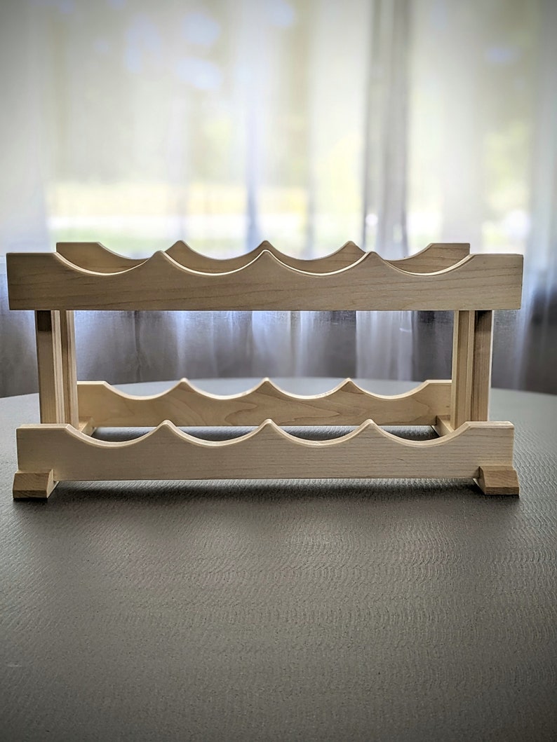 Aspen Countertop & Bartop Wood Wine Rack Elegant Two Tier Wood ...
