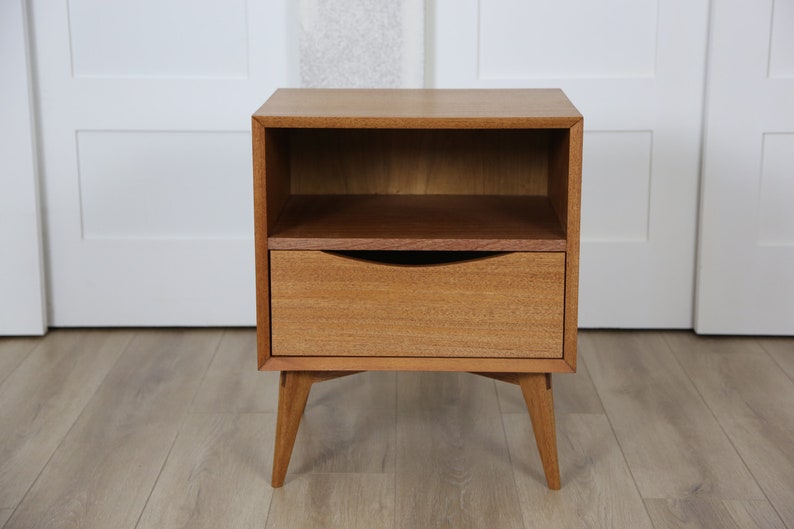 Modern Bedside Table Nightstand Custom Wood End Table With Drawer ...
