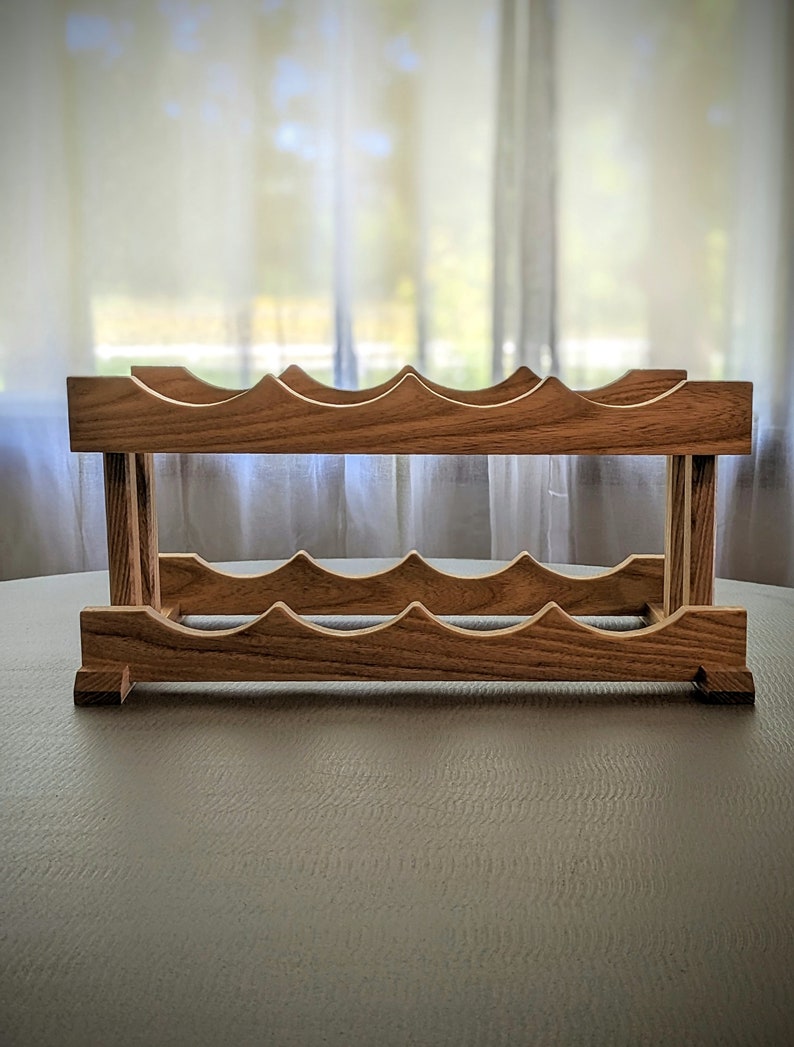 Aspen Countertop & Bartop Wood Wine Rack Elegant Two Tier Wood ...