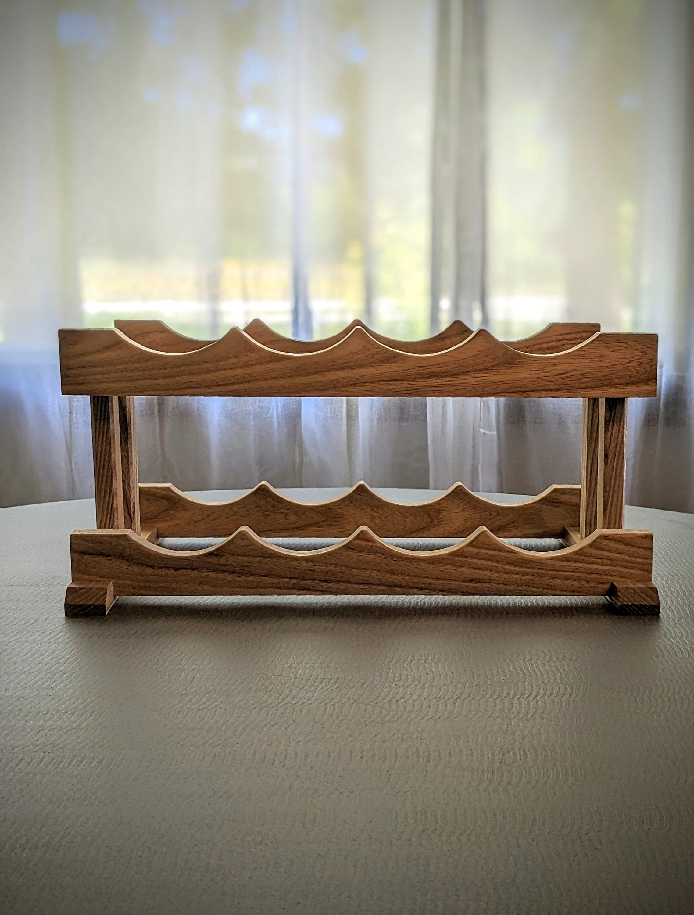 Aspen Countertop & Bartop Wood Wine Rack Elegant Two Tier Wood ...