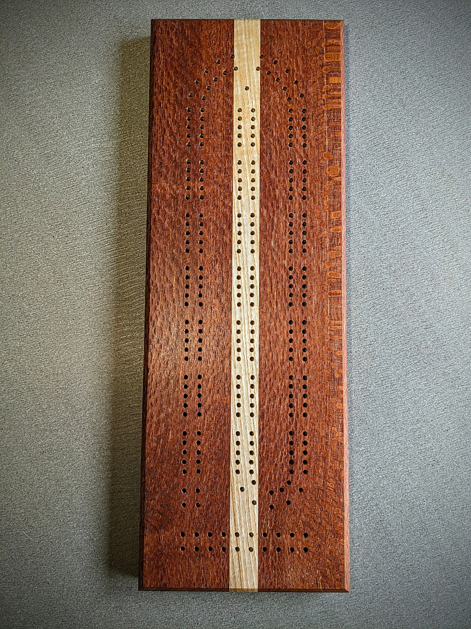 Wood Cribbage Board | Leopardwood Cribbage Board With Ash Highlights ...