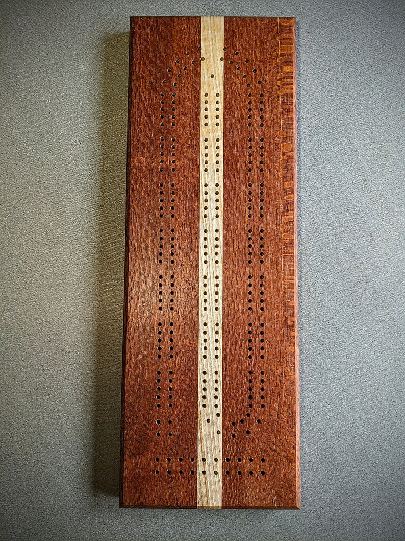 Wood Cribbage Board | Leopardwood Cribbage Board With Ash Highlights ...