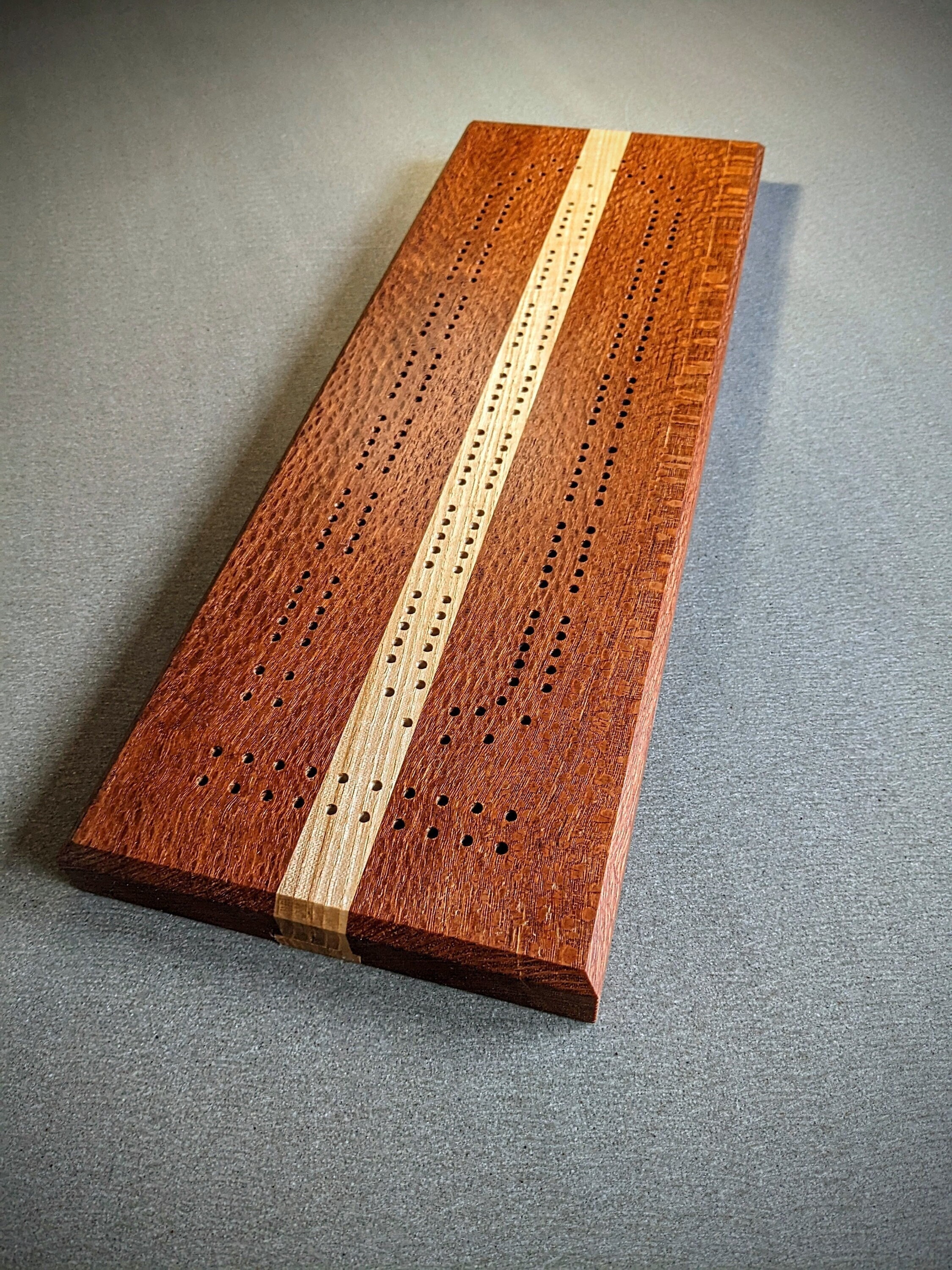 Wood Cribbage Board | Leopardwood Cribbage Board With Ash Highlights ...