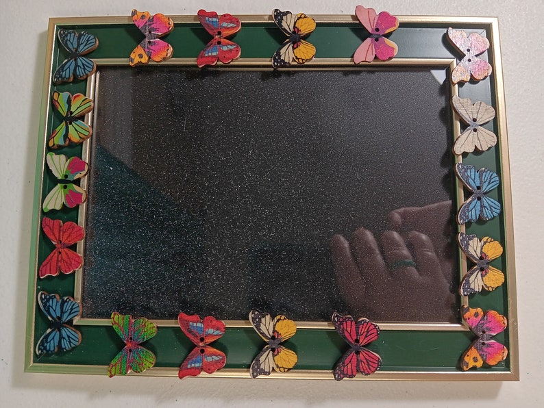 Butterfly Button Picture Frame - Etsy