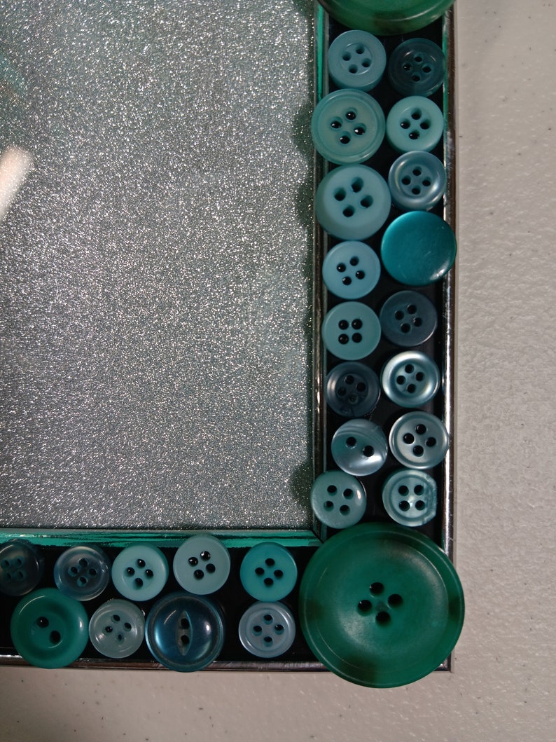 Turquoise Vintage Button Picture Frame - Etsy