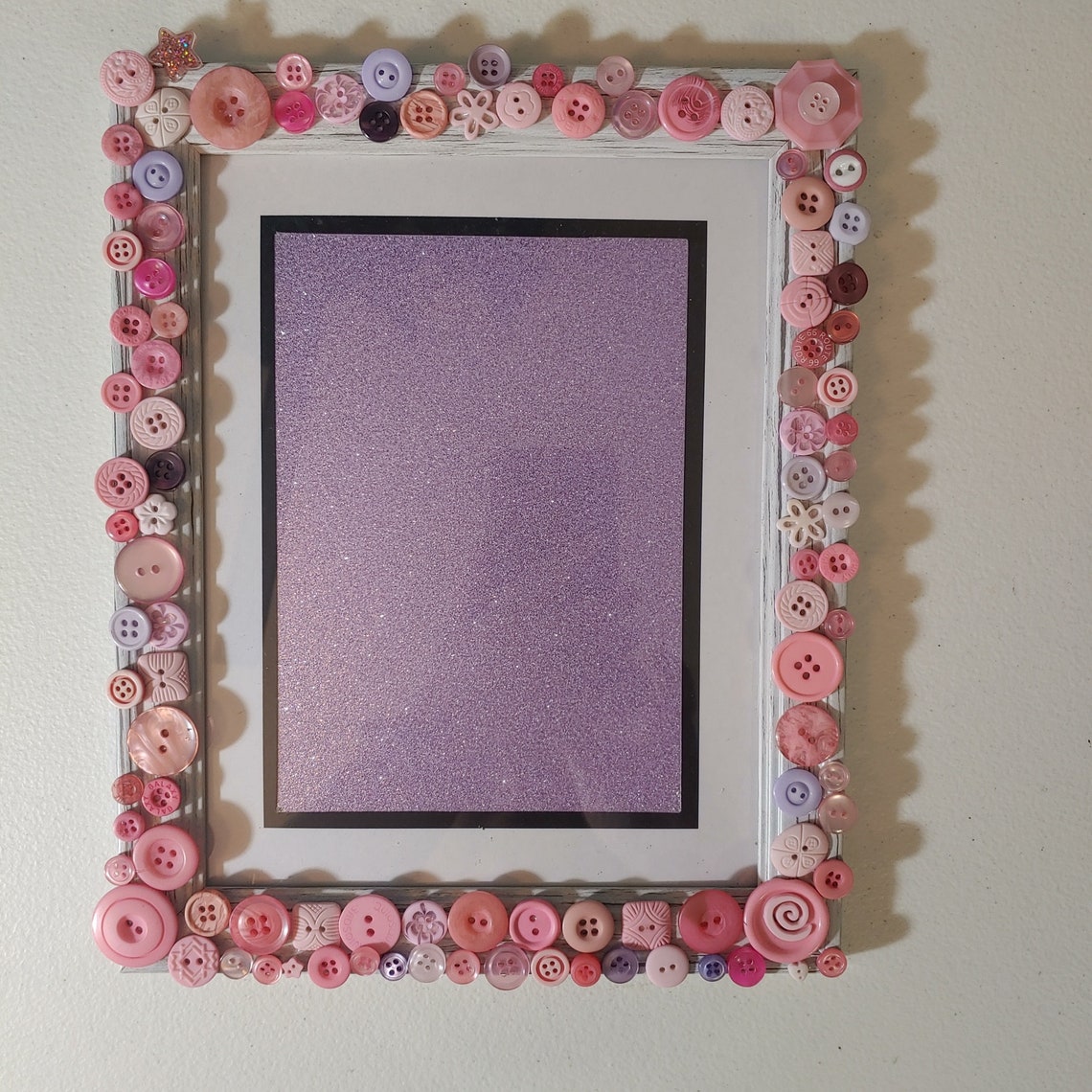 Pink Vintage Button Picture Frame - Etsy