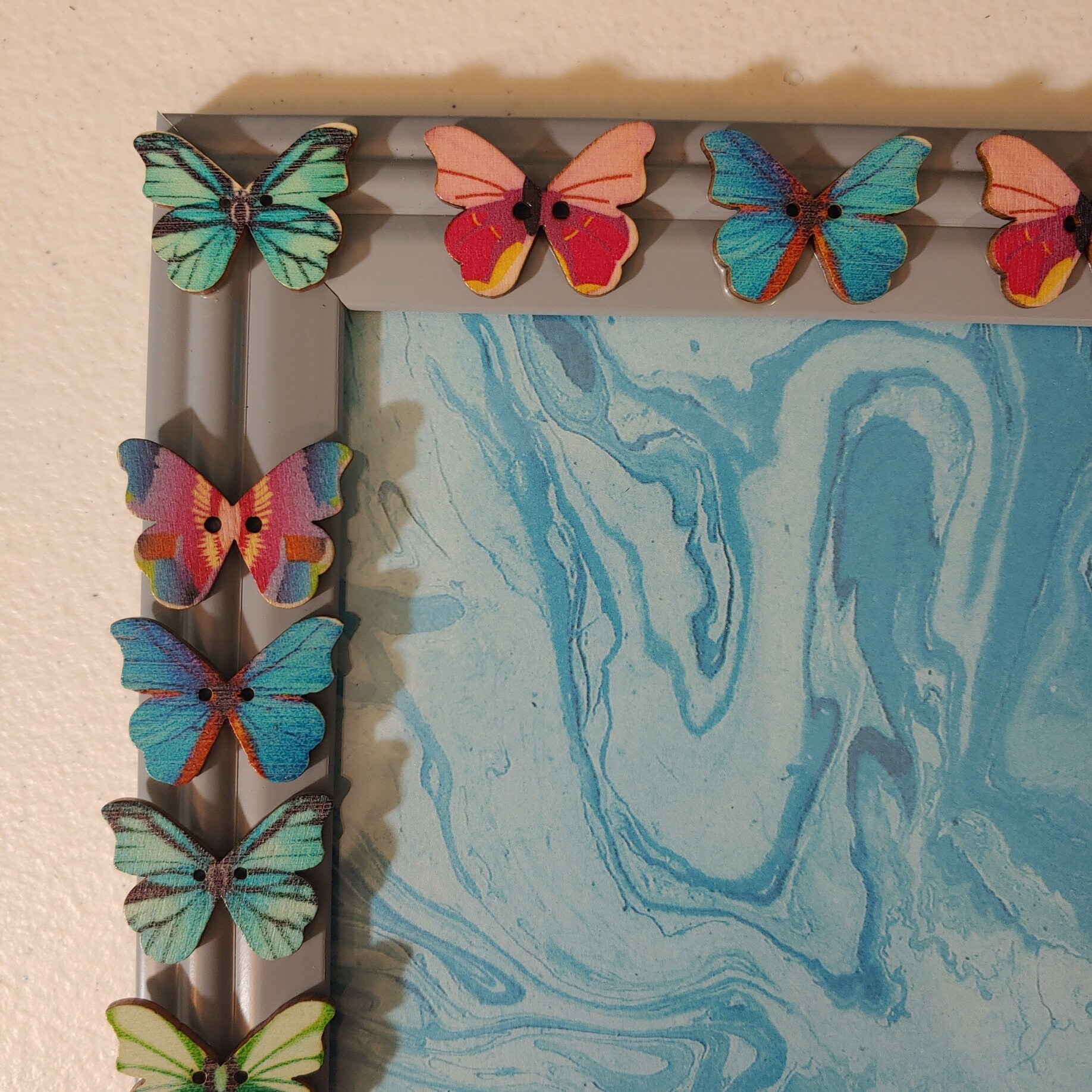 Butterfly Button Picture Frame - Etsy
