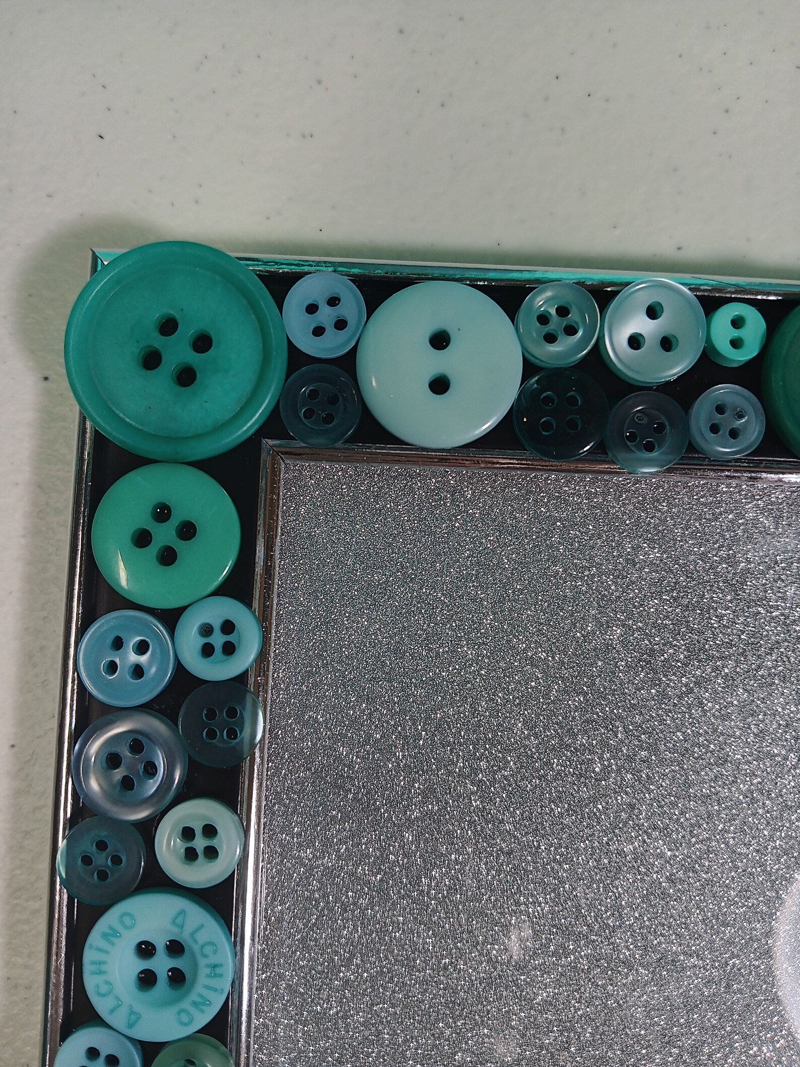 Turquoise Vintage Button Picture Frame - Etsy