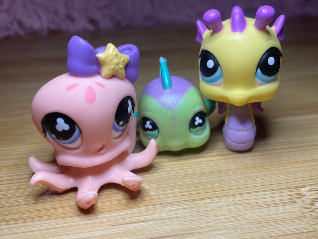 Littlest Pet Shop Octopus 513, Fish 514 and Seahorse 426 - Etsy