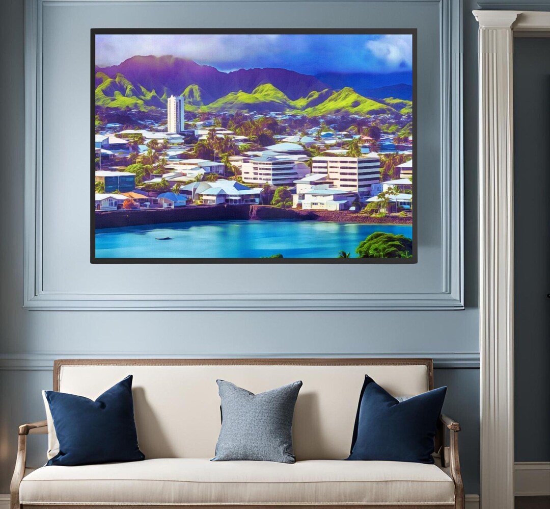 Suva Fiji Print, Stunning Skyline Wall Art, Travel-inspired Fiji ...