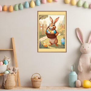Easter Bunny Wall Art |easter Egg Decor |easter Themed Wall Art |spring ...