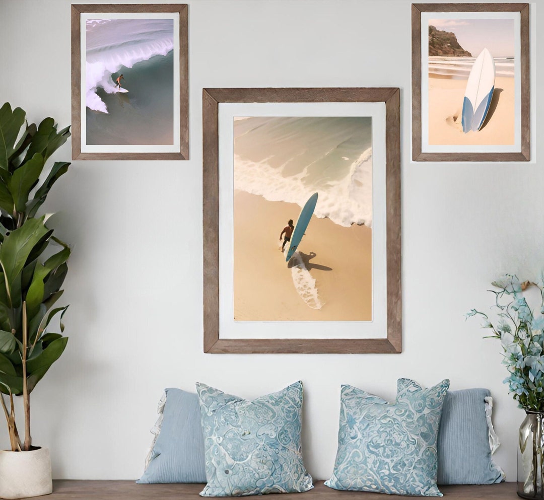 Surf Art |set of 3 Prints |set of 3 Surf Wall Art Prints |surf Wall Art ...
