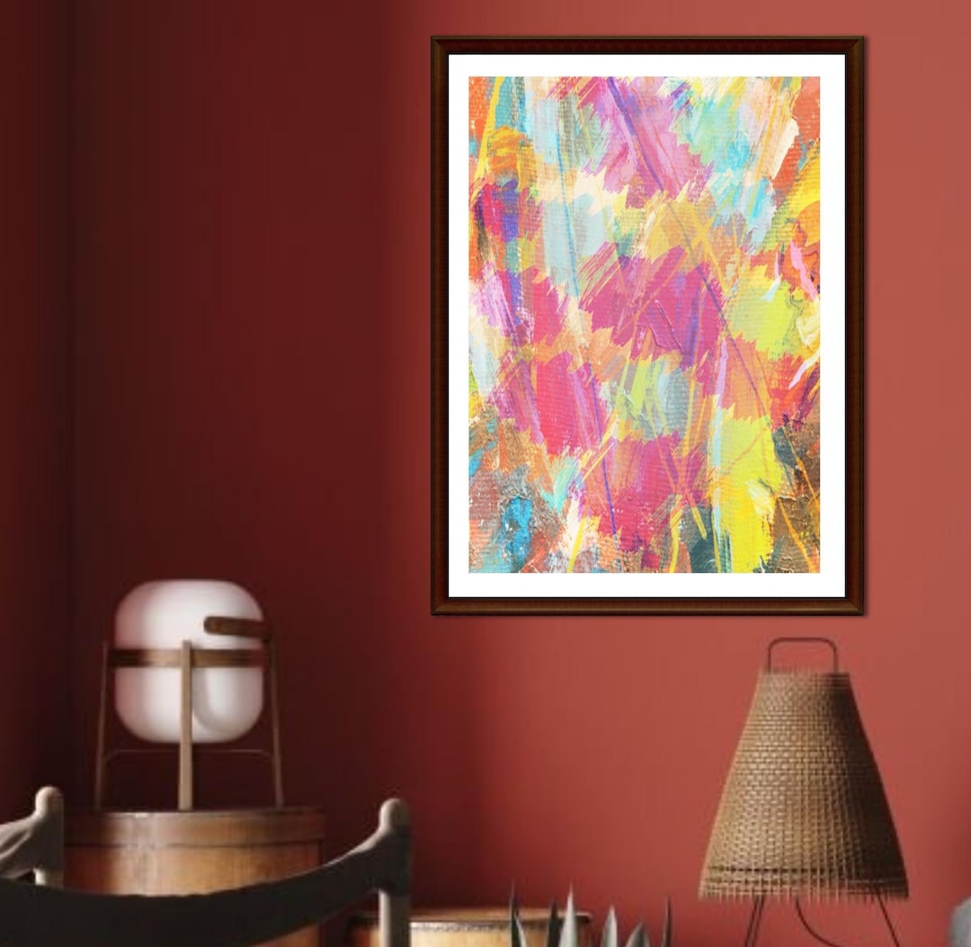 Colourful Wall Art |bright Colour Art |abstract Printable |abstract ...