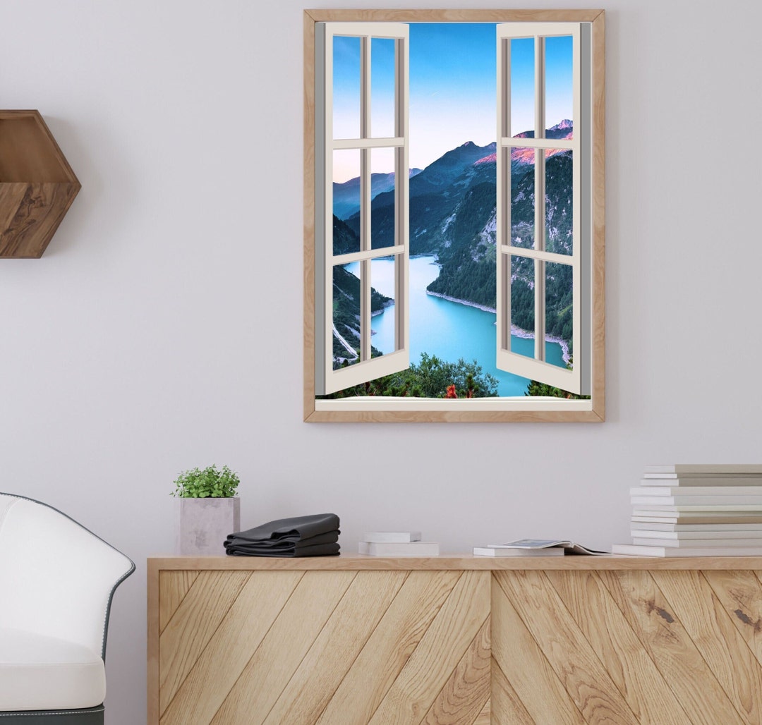 Mountain Range River Wall Art |travel Art Print |mountain River ...