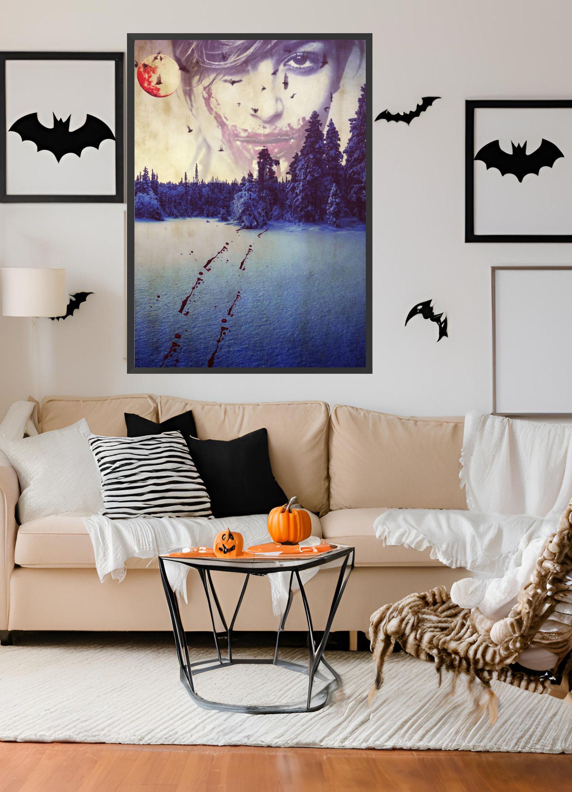 Female Vampire Digital Wall Art | Spooky Wall Art | Halloween Printable ...