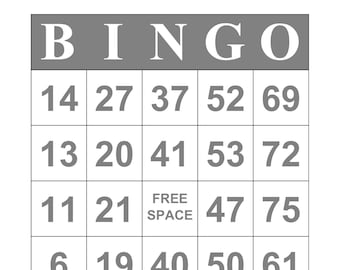 1000 Jumbo Printable Bingo Cards for Fun Game Nights and Social Events ...