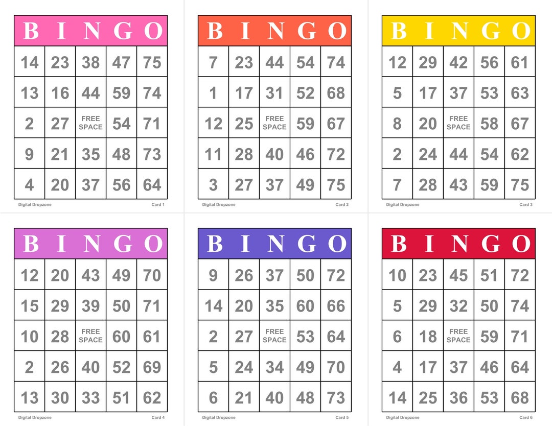 1002 Printable Bingo Cards for Fun Game Nights and Social Events - Etsy