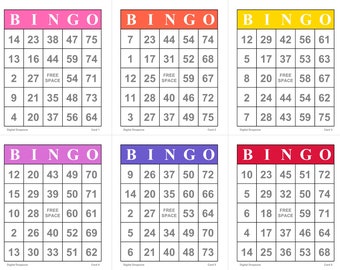 1000 Jumbo Printable Bingo Cards for Fun Game Nights and Social Events ...