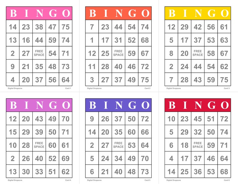 1002 Printable Bingo Cards for Fun Game Nights and Social Events - Etsy