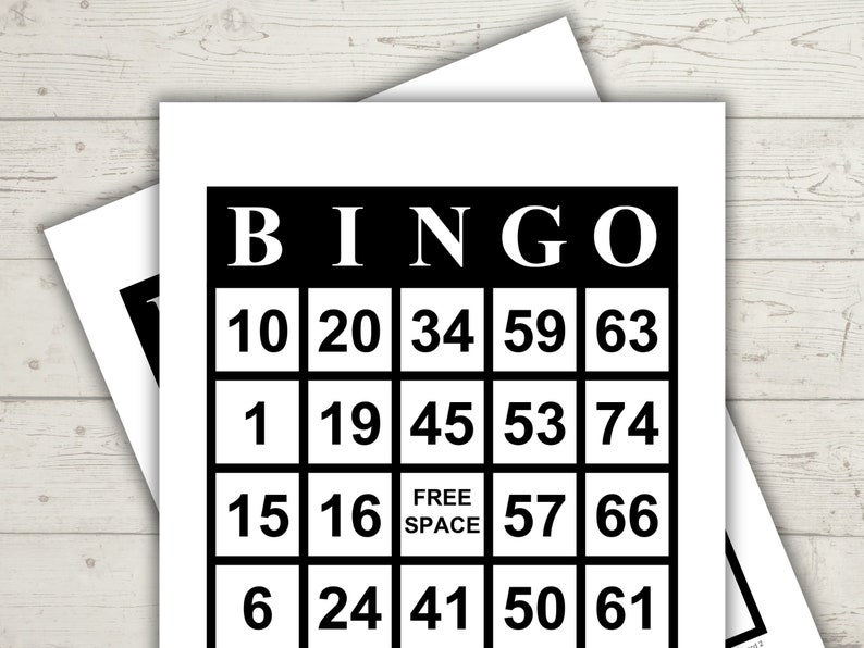 1000 Bingo Cards Black - Etsy