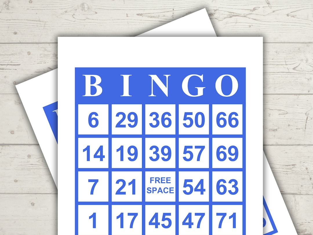 1000 Bingo Cards Royal Blue - Etsy