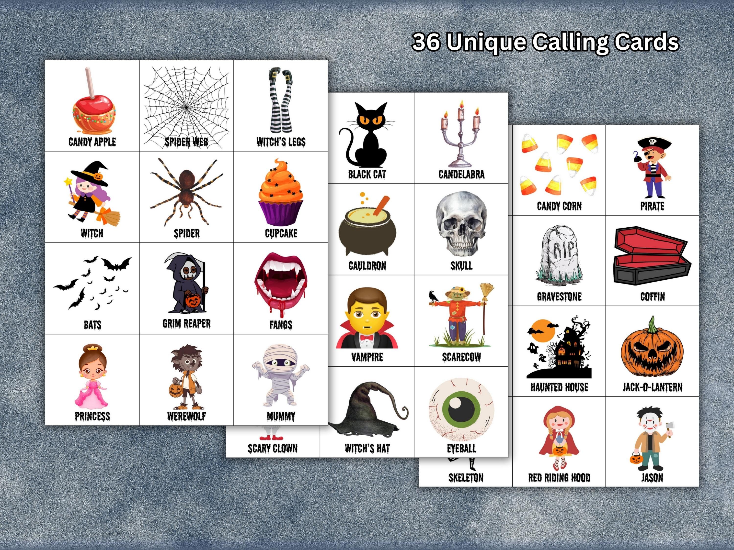100 Halloween Bingo Cards - Etsy