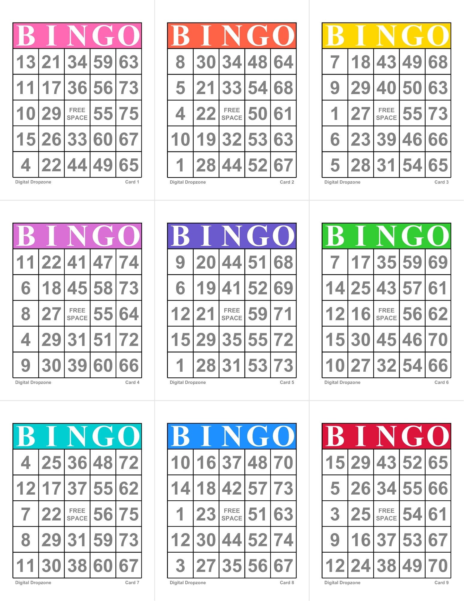 1008 Printable Bingo Cards for Fun Game Nights and Social Events - Etsy