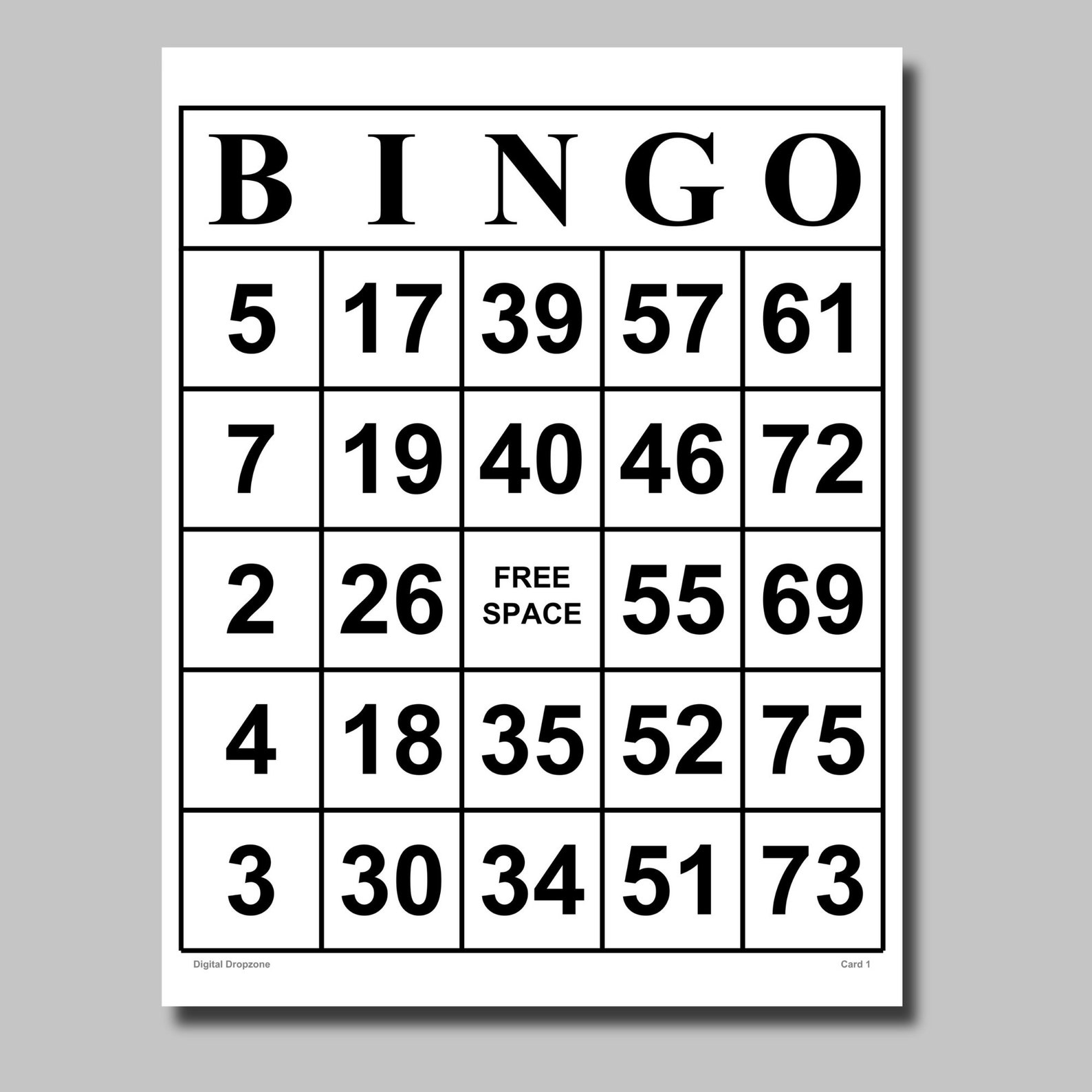 1000 Jumbo Printable Bingo Cards for Fun Game Nights and Social Events ...