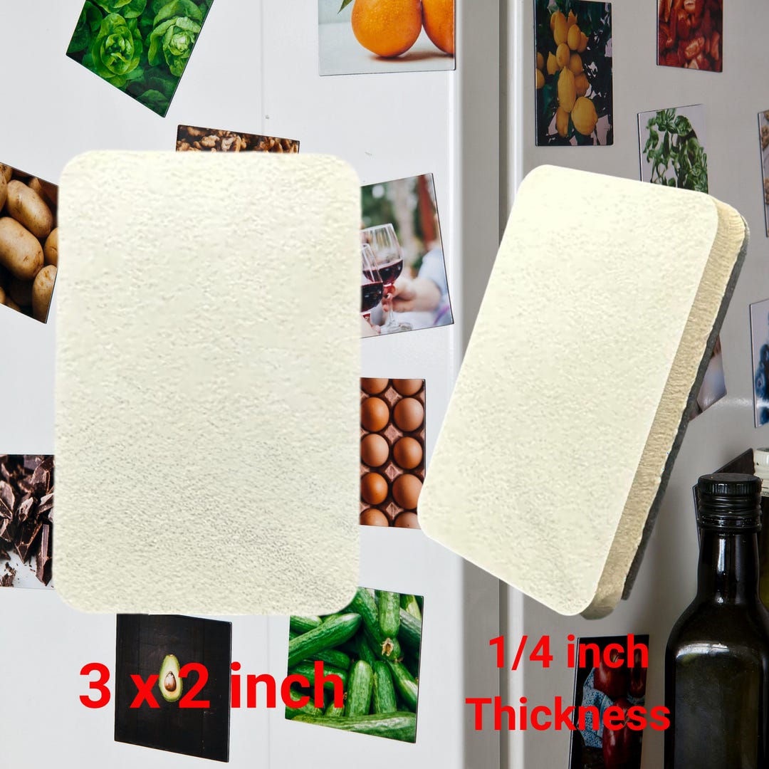 Matte Porcelain Fridge Magnet Blanks 3x2" Pack of 12 + Eufymake E1 Jig ...