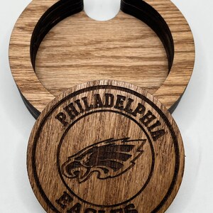 Philadelphia Eagles Coasters, Laser Engraved, Stained & Sealed Coasters ...