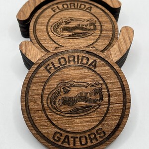 Florida Gators Coasters 4 Laser Engraved, Stained & Sealed Coasters ...