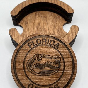 Florida Gators Coasters 4 Laser Engraved, Stained & Sealed Coasters ...
