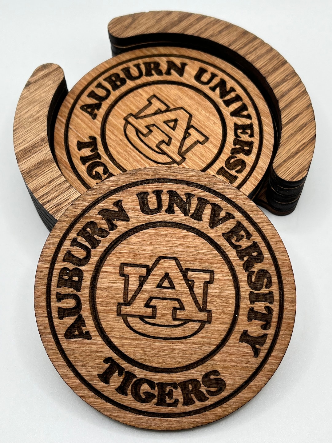 Auburn University Coasters 4 Laser Engraved, Stained & Sealed Coasters ...