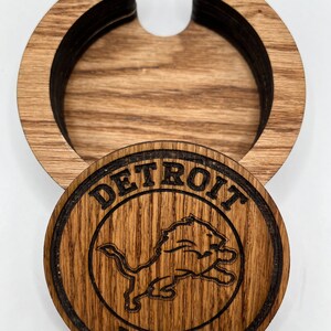 Detroit Lions Coasters 4 Laser Engraved, Stained & Sealed Coasters With ...