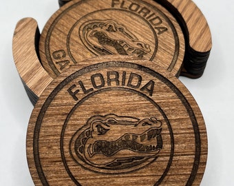 Alabama Crimson Tide Coasters 4 Laser Engraved, Stained & Sealed ...