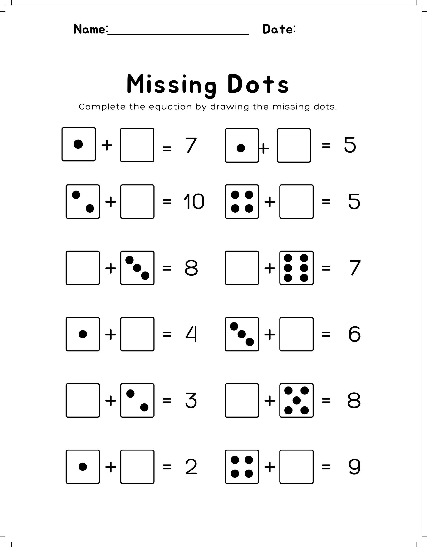 20 Math Worksheets Printable Addition Subtraction Kindergarten Math ...