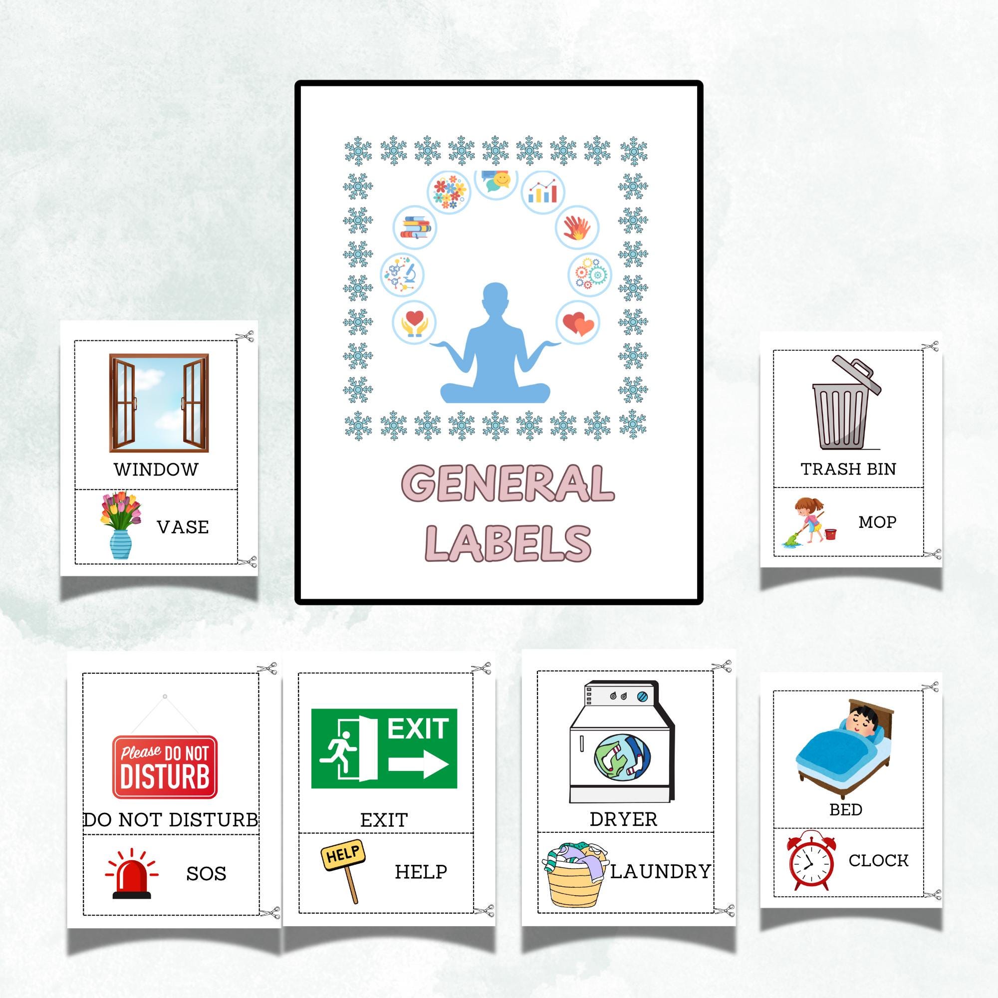 Large Print 100+ Dementia Labels for Seniors With Dementia Visual Aid ...