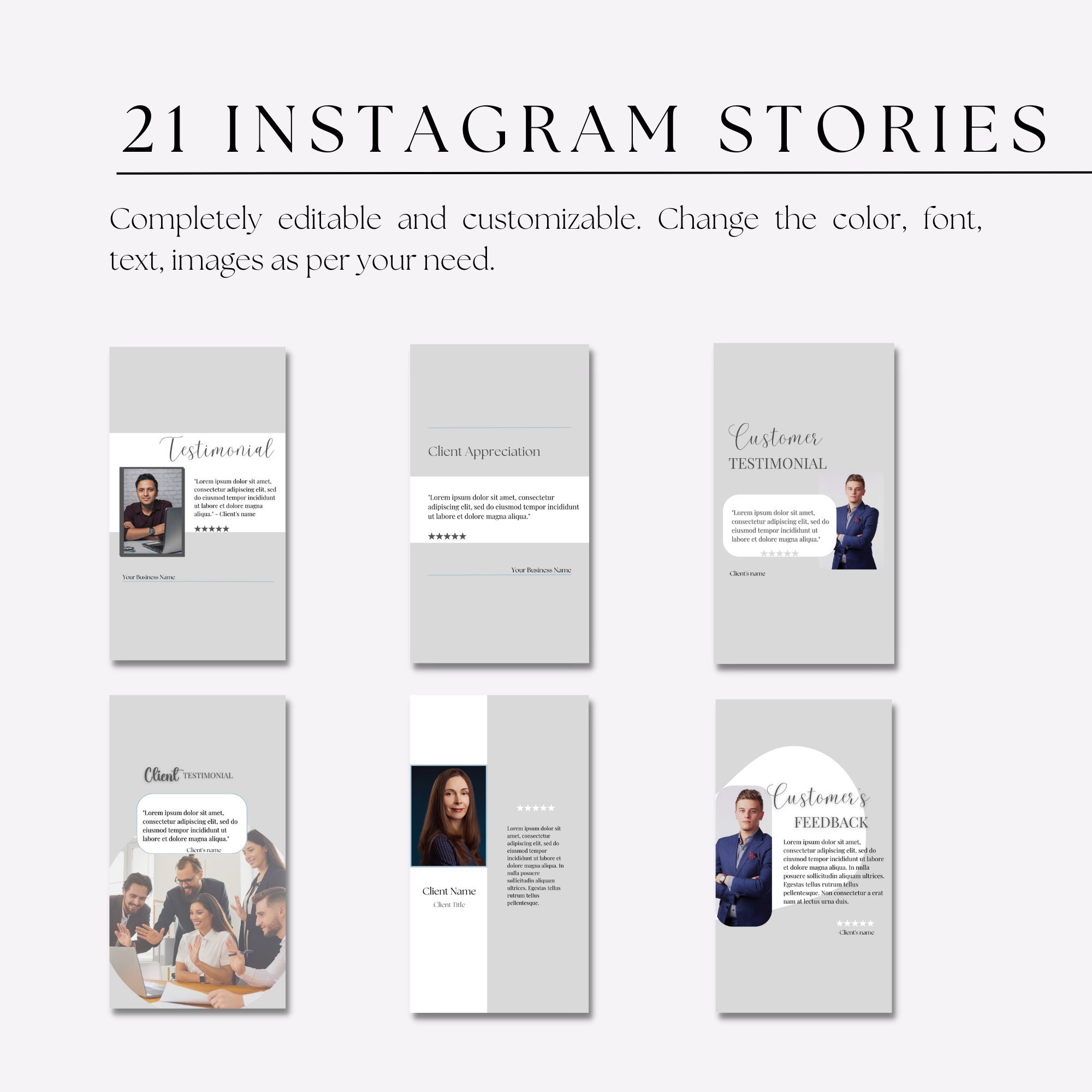 Client Testimonial Template Canva Instagram Post Neutral Colors Client ...