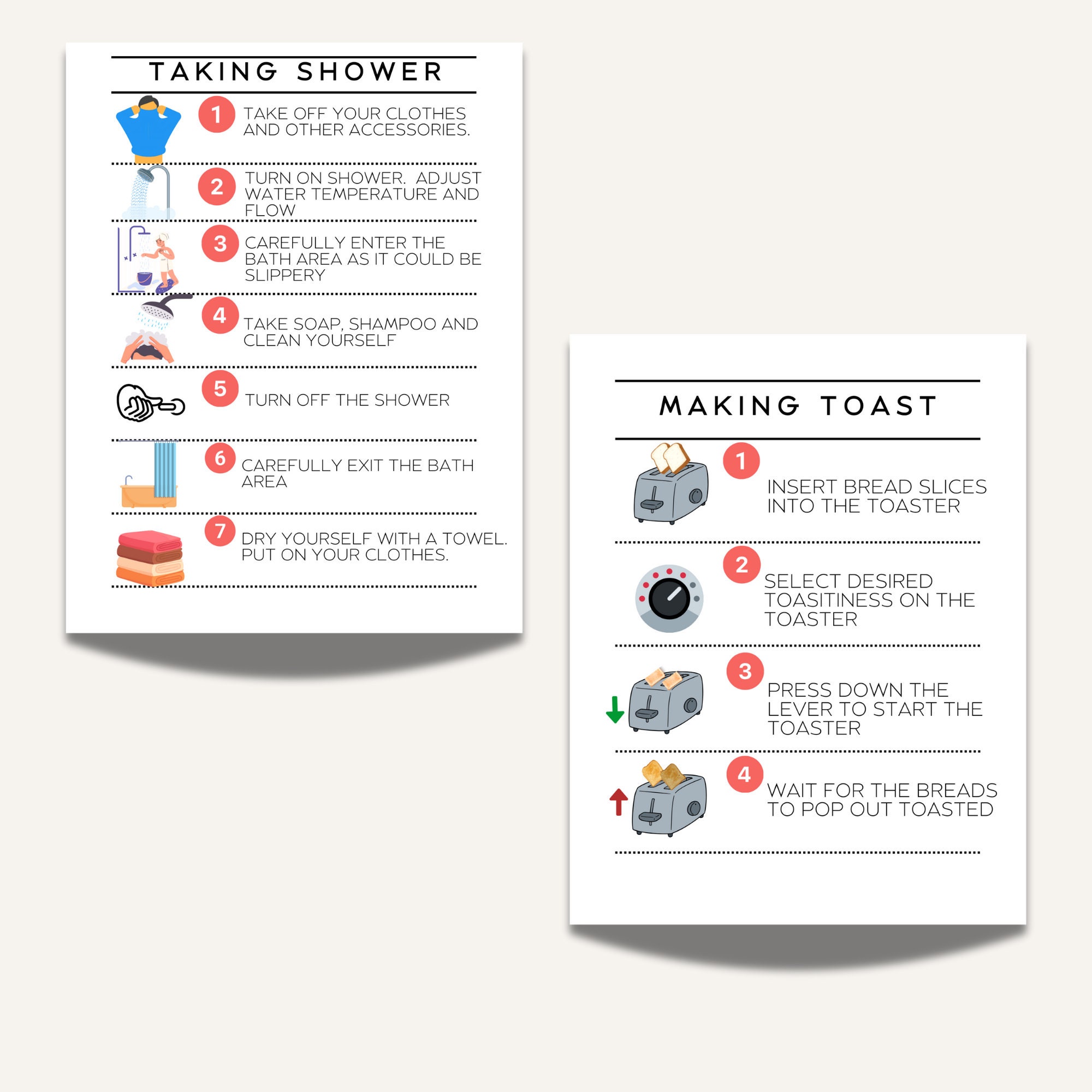 Routine Cards for Seniors With Dementia Daily Life Cards Alzheimer ...