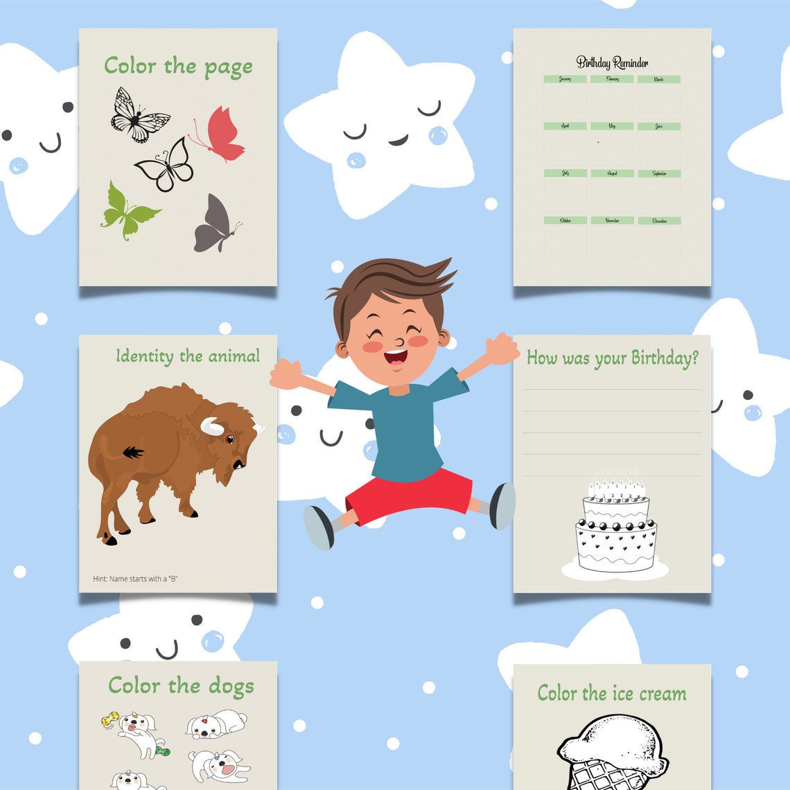 100 Pages Activity Book for Kids Activity Pages Children Activity Book ...