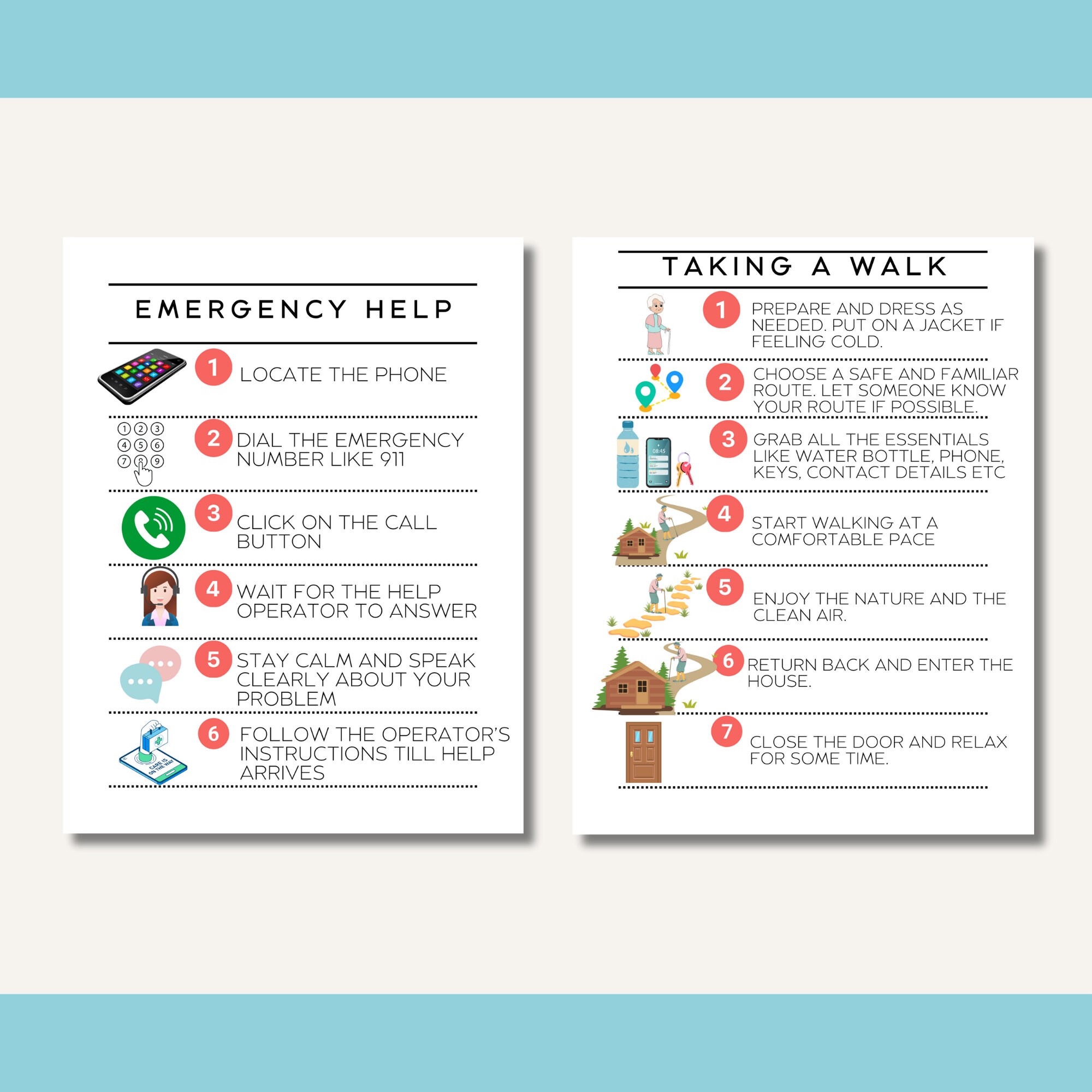 Routine Cards for Seniors With Dementia Daily Life Cards Alzheimer ...