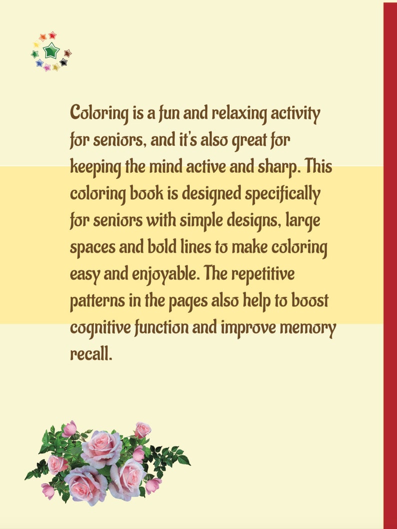 Large Print 65 Coloring Pages for Adults Coloring Pages for Seniors ...