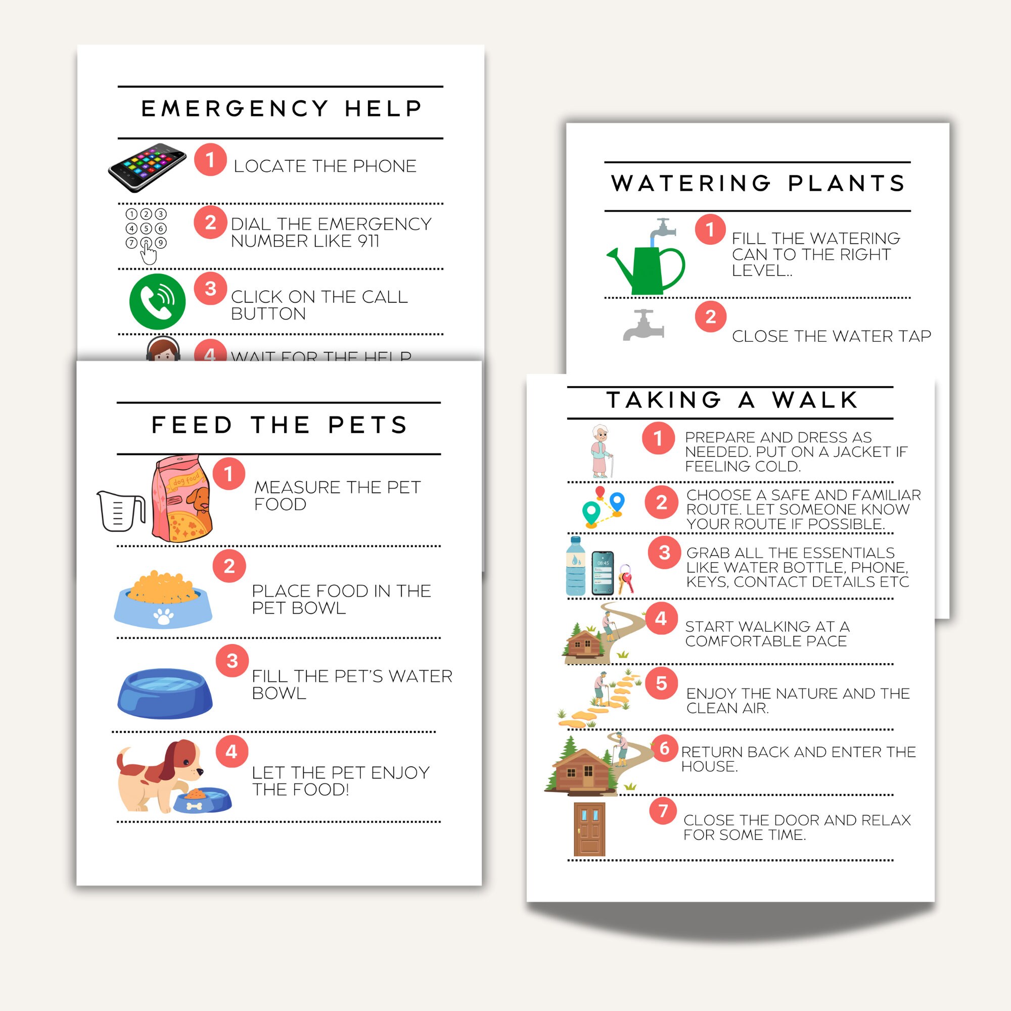 Routine Cards for Seniors With Dementia Daily Life Cards Alzheimer ...