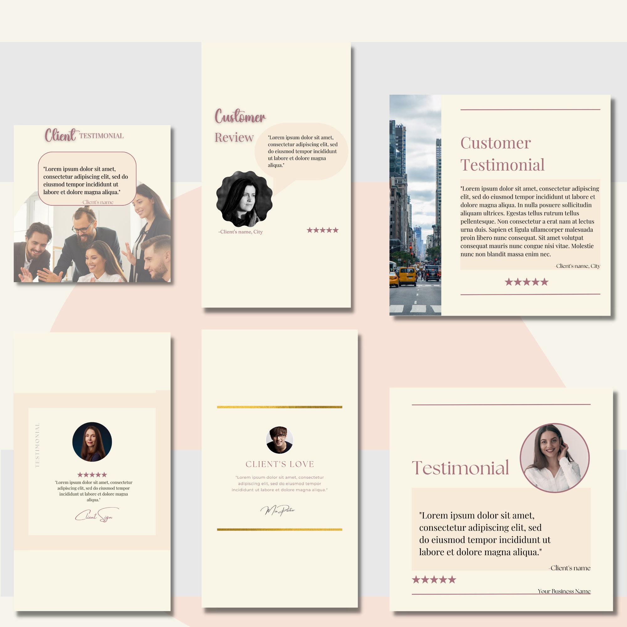 Client Testimonial Template Canva Instagram Post Client Review Template ...