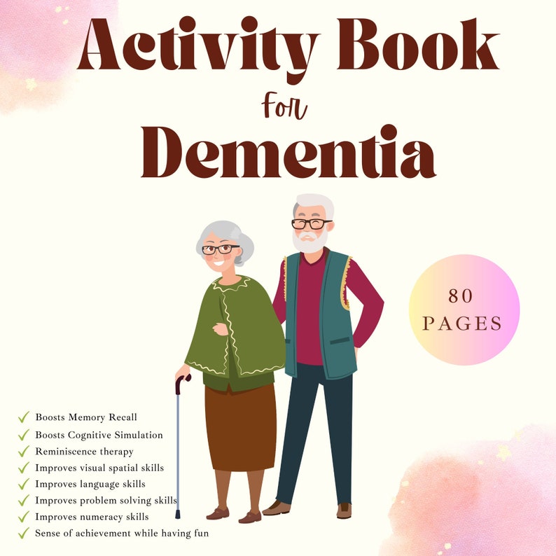 Large Print 80 Pages Activity Pages for Seniors With Dementia Activity ...